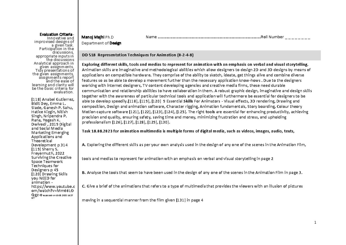 DD518 18 08 2023 - Evaluation Criteria- Innovative and improvised ...