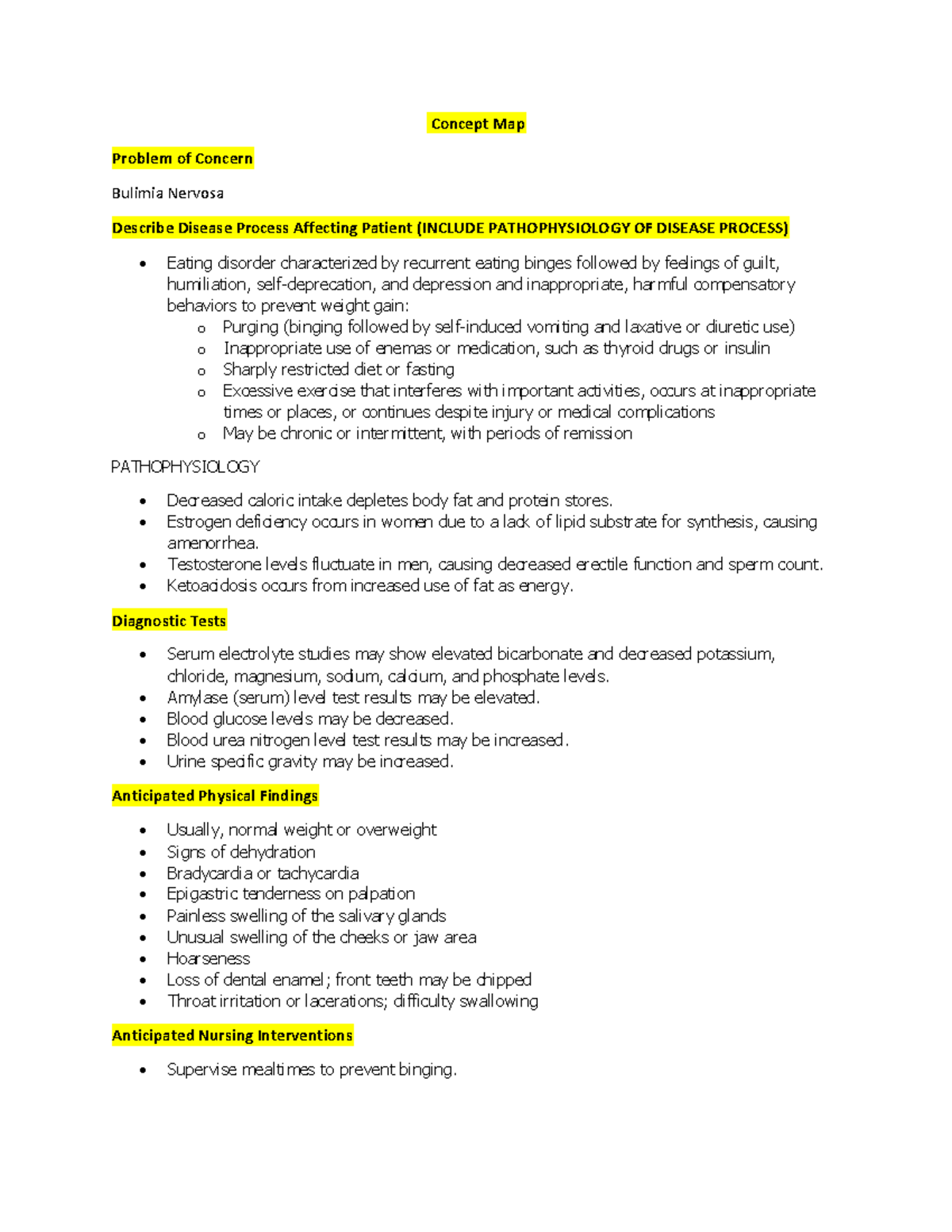NSG 221 Maria Vasquez Concept Map - Concept Map Problem of Concern ...