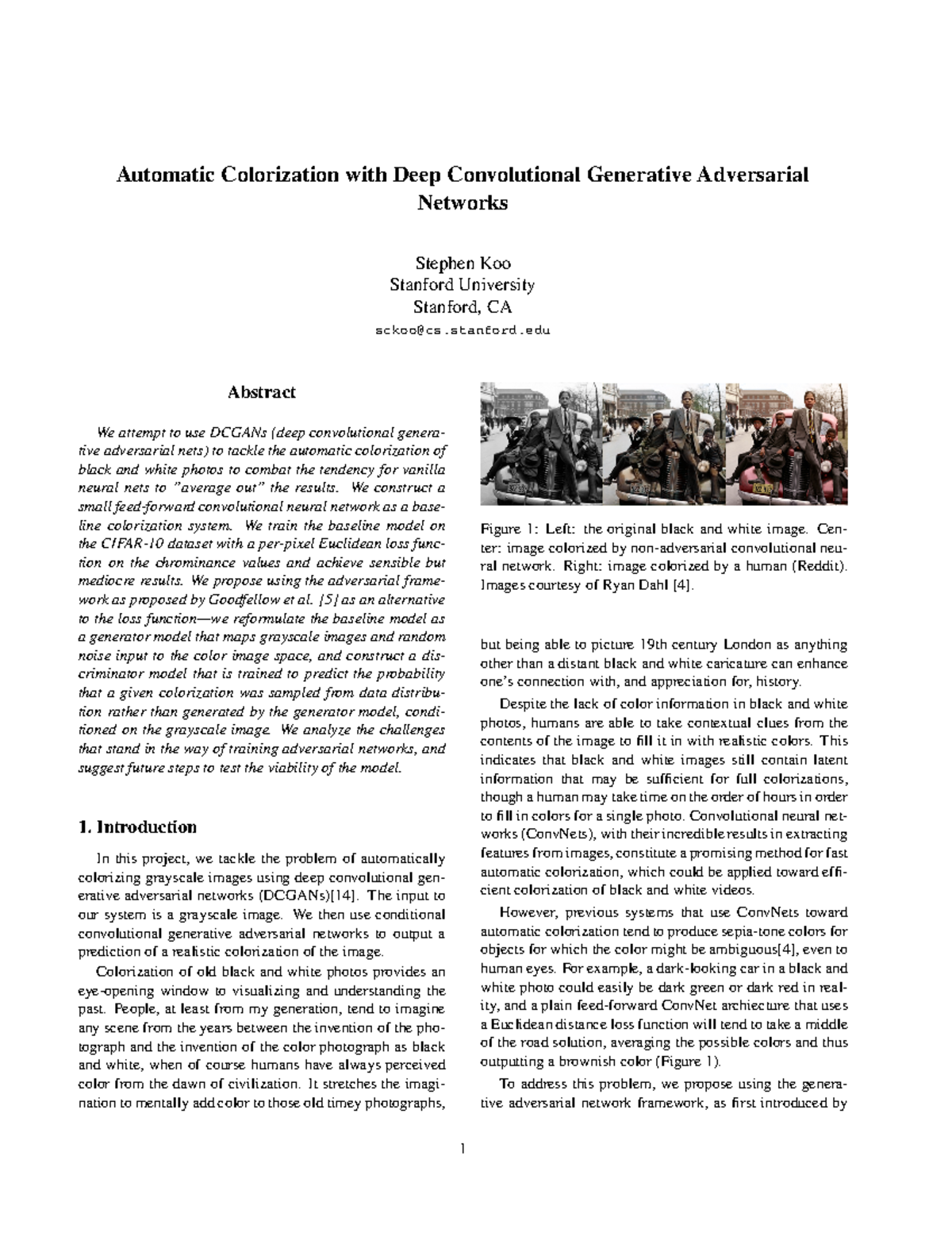 Automatic colorization with deep convolutional generative adversarial ...