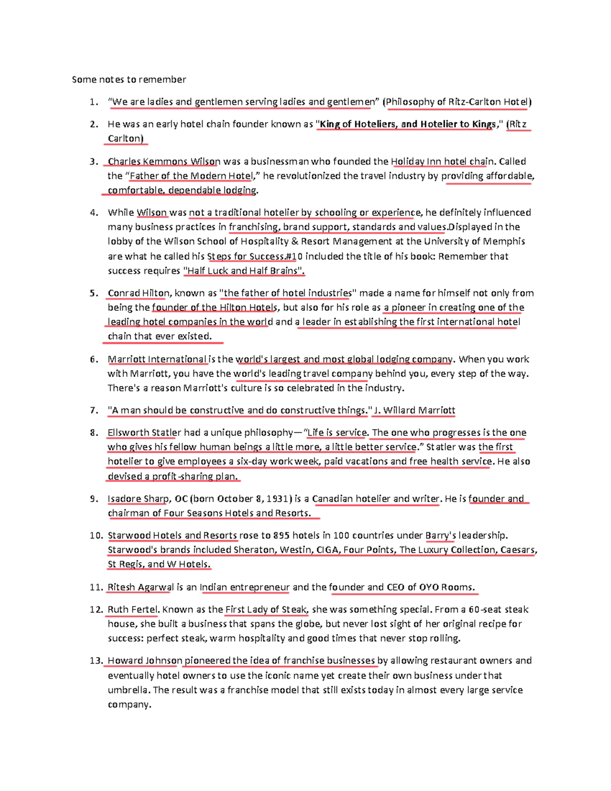 Some notes to remember - Notws about our subject - Some notes to ...