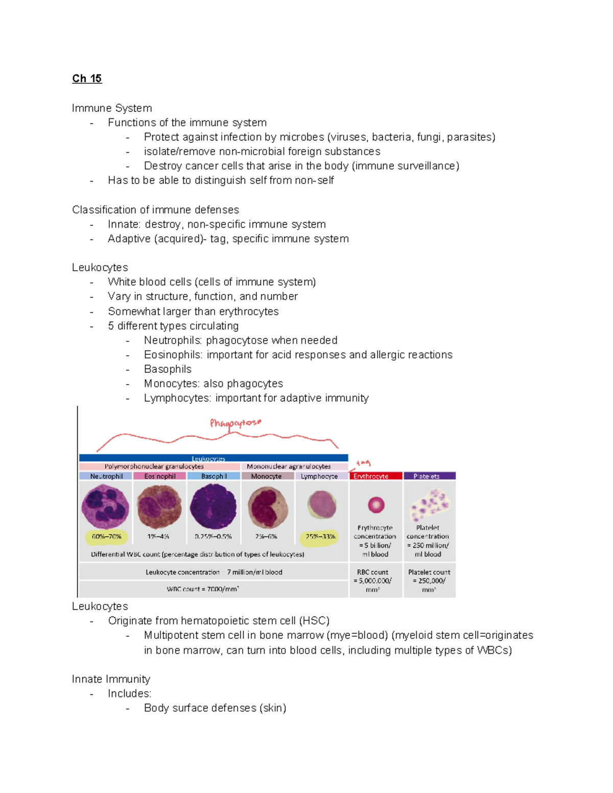 Phys Unit 4 Ch 15 - Ch 15 review of immune system - Ch 15 Immune System ...