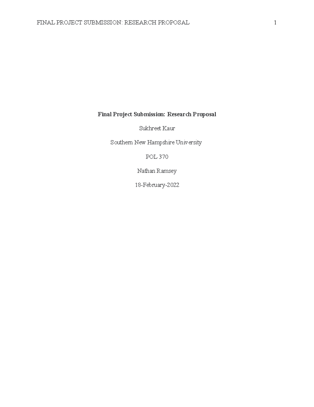 7-2 Final Project Submission: Research Proposal - Final Project Submission: Research Proposal ...