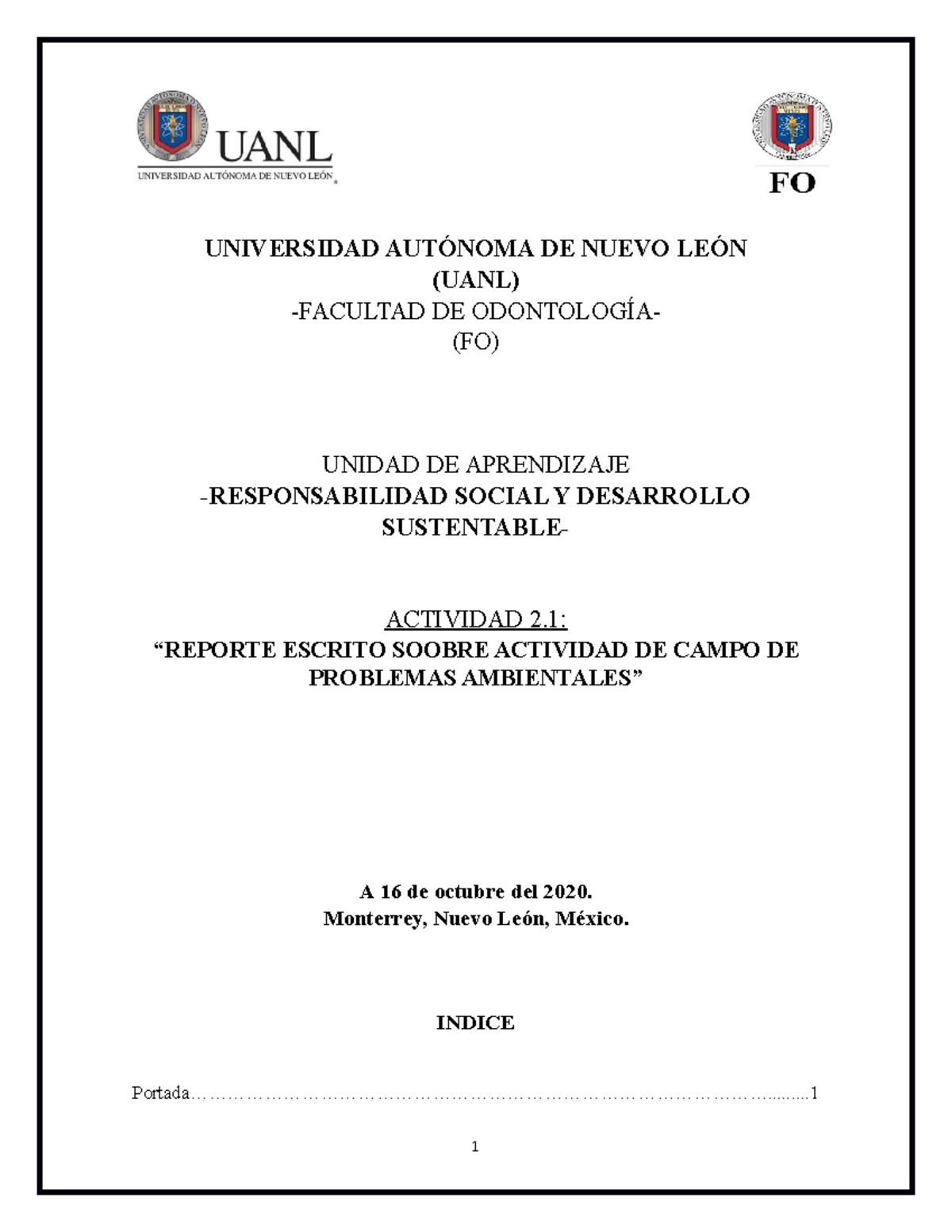 1 - este es uno de los trabajos requeridos para - UNIVERSIDAD AUTÓNOMA ...