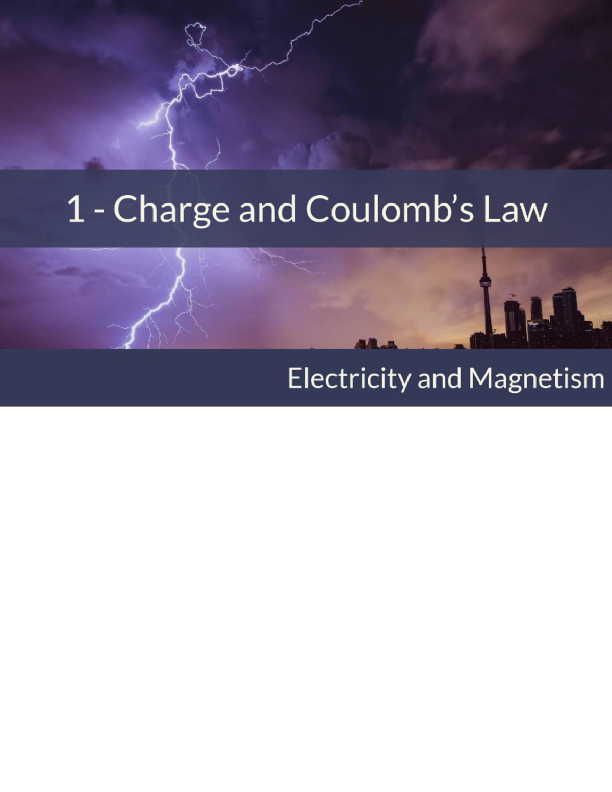 Lecture Notes - 1 - Charge and Coulomb's Law - Solutions - PHY1020U ...