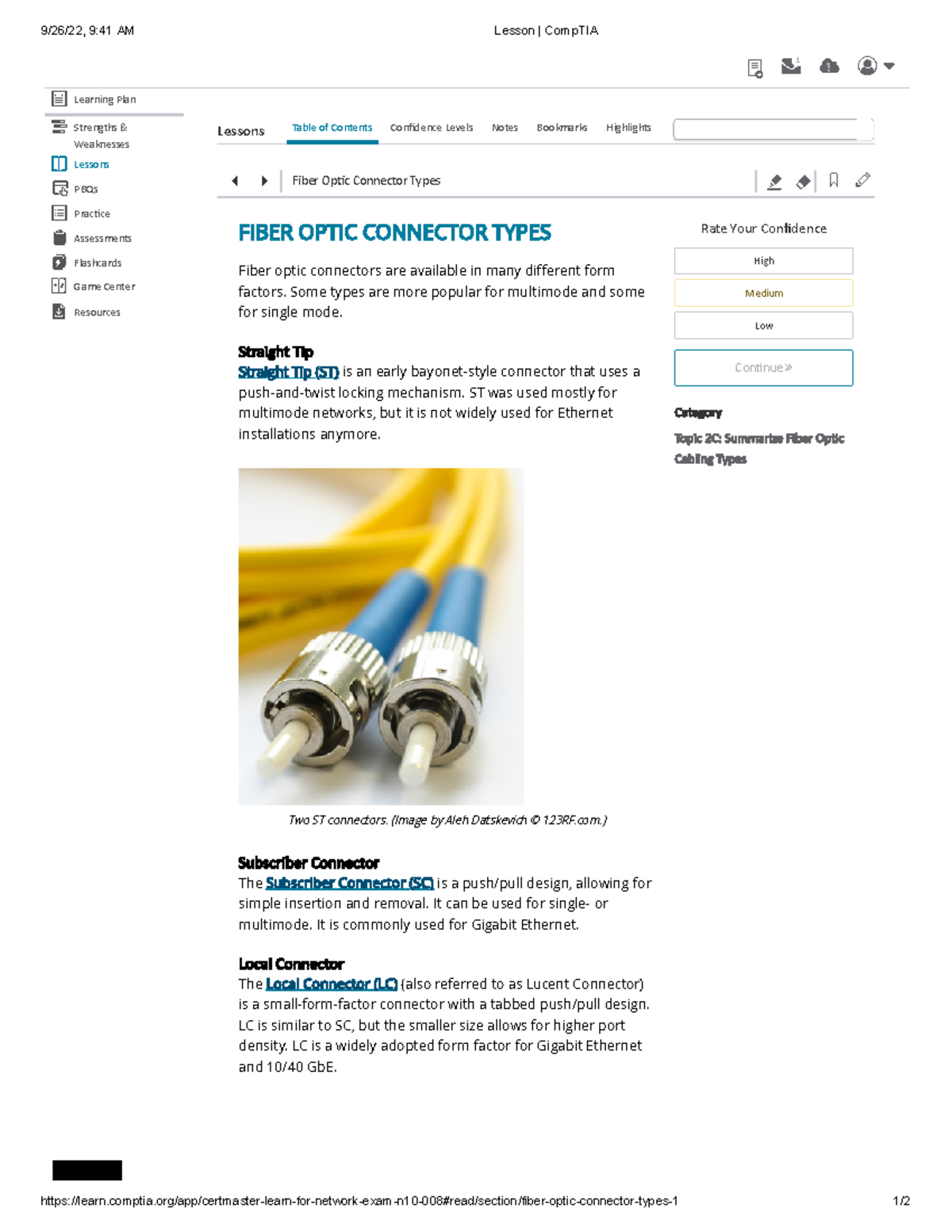 Lesson 2-19 - CompTia Network+ Ebook Chapter 2 - 9/26/22, 9:41 AM ...