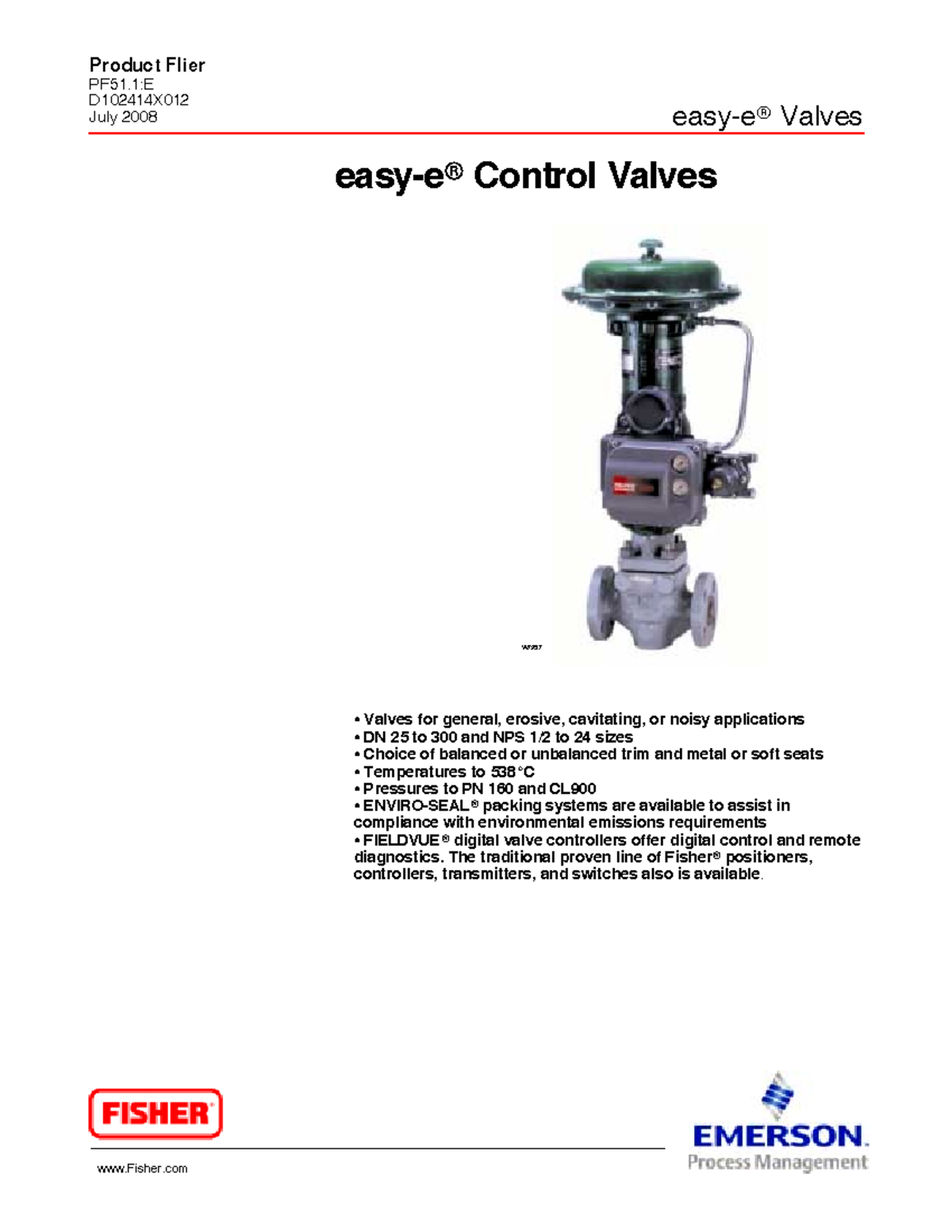 Control Valve Specs-1 - hyyyyyyy - Fisher easy-e Control Valves W ...
