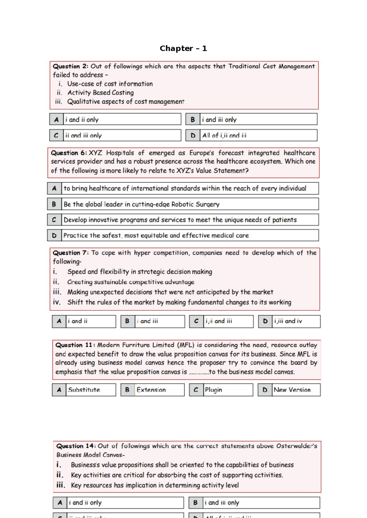 Strategic Cost and Measurement - Bcom Finance and Accountancy - Chapter – Q - Studocu