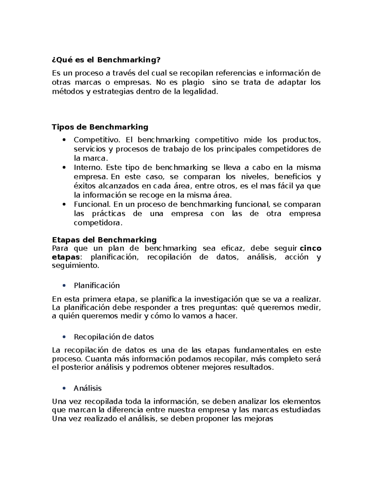 Qué es el Benchmarking - ¿Qué es el Benchmarking? Es un proceso a ...
