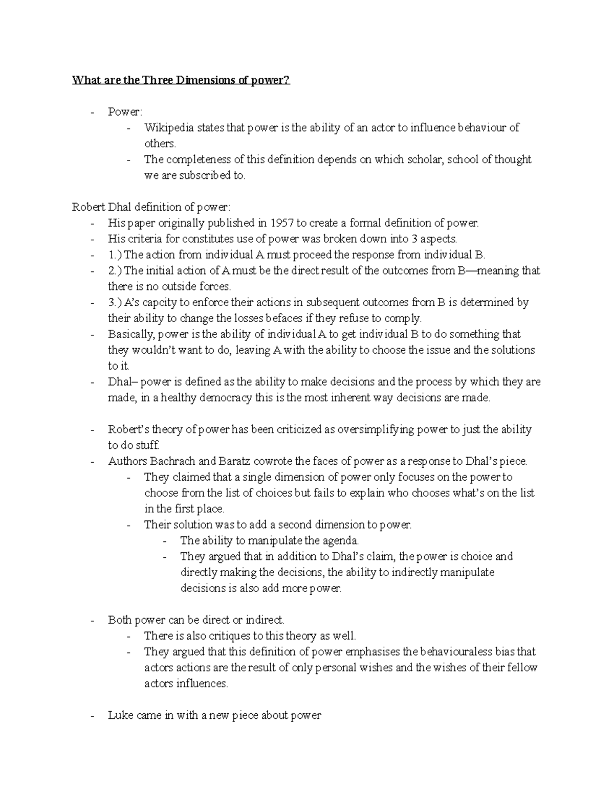 POSC:1000U-What is politics and how do study it? - What are the Three ...