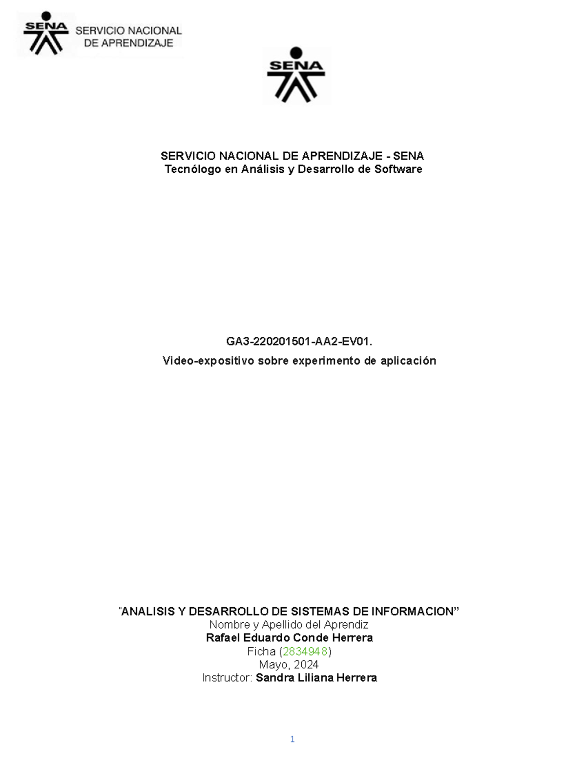 GA3-2202015 01-AA2-EV01 Video-expositivo sobre experimento de ...