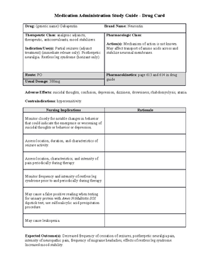Albuterol - Study Sheet - Medication Administration Study Guide - Drug ...