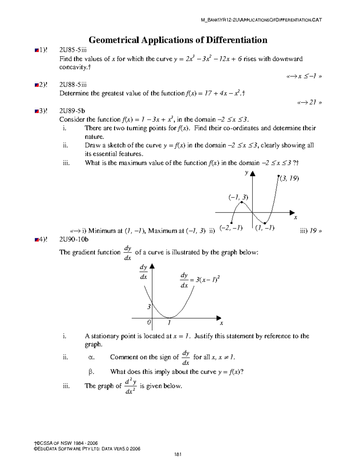 2U Differentiation Cat - Geometrical Applications of Differentiation 1 ...