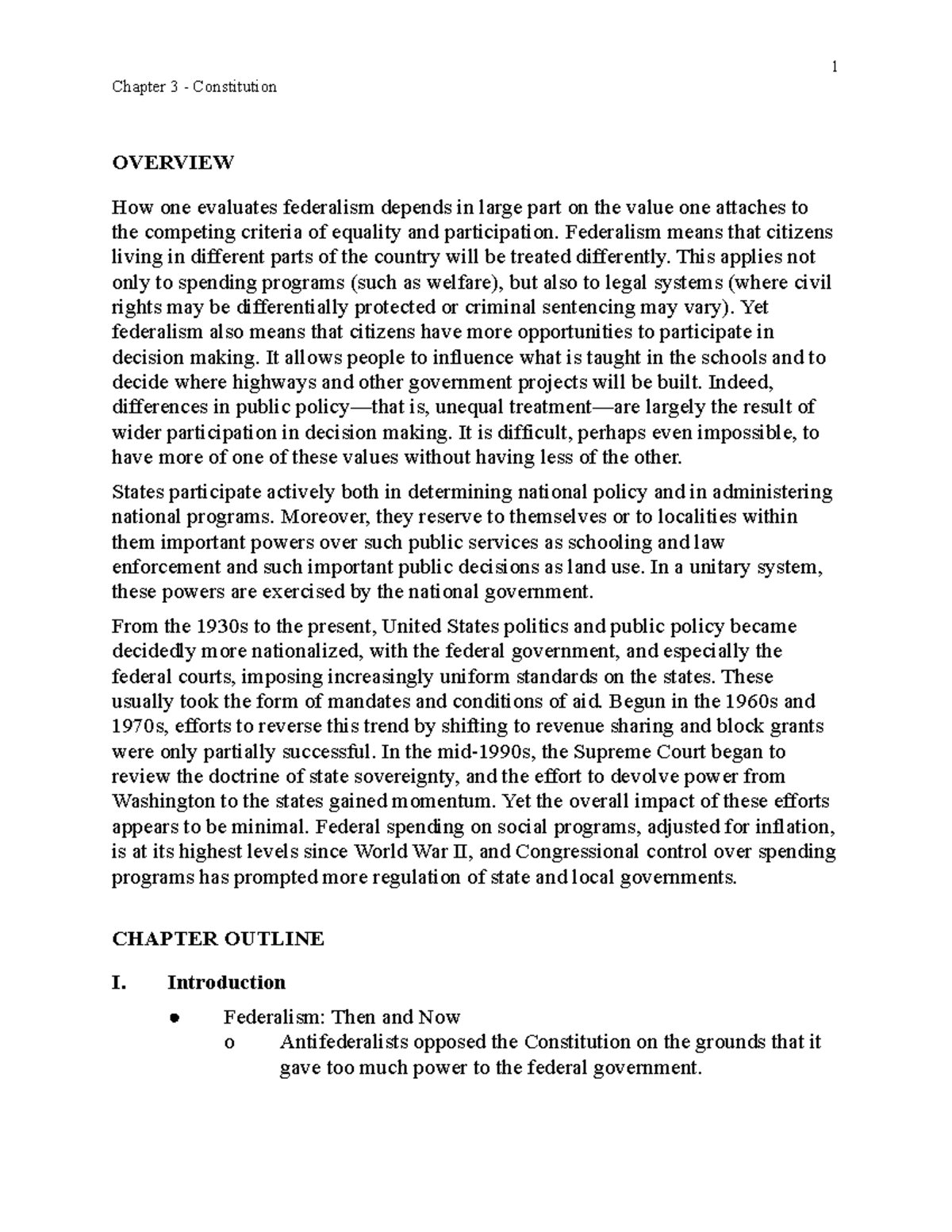 Chapter 3 - Constitution - Chapter 3 - Constitution OVERVIEW How one ...