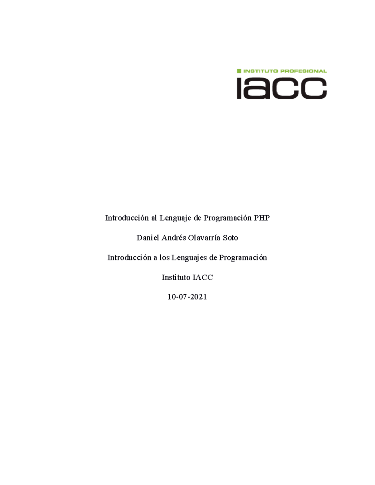 Iacc - semana 5 - Introducción a la programación - Introducción al ...