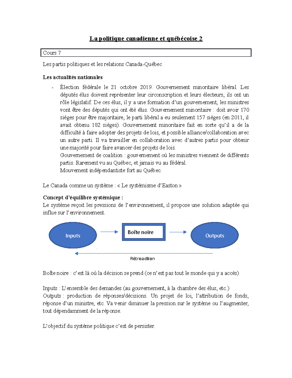 La politique canadienne et québécoise partie 2 POL101 - La politique ...
