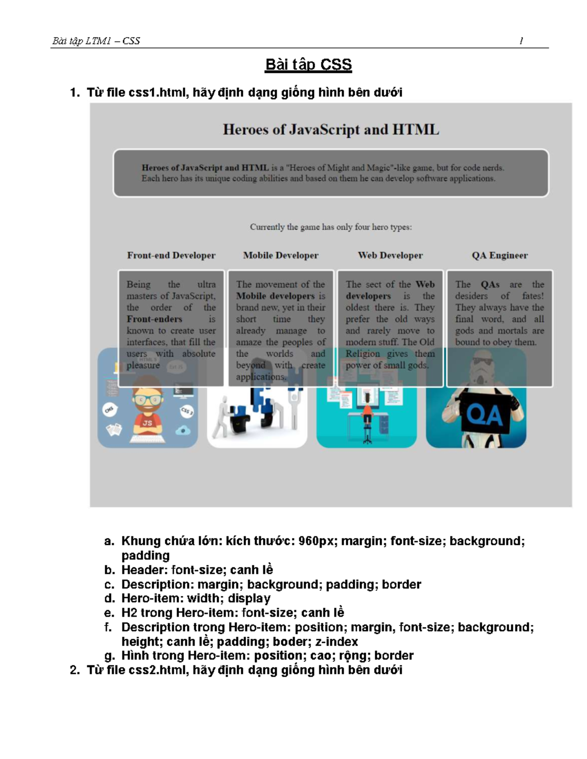 Bai Tap Css Bai Tap Css Bài Tập Ltm1 Css 1 Bài Tập Css Từ File