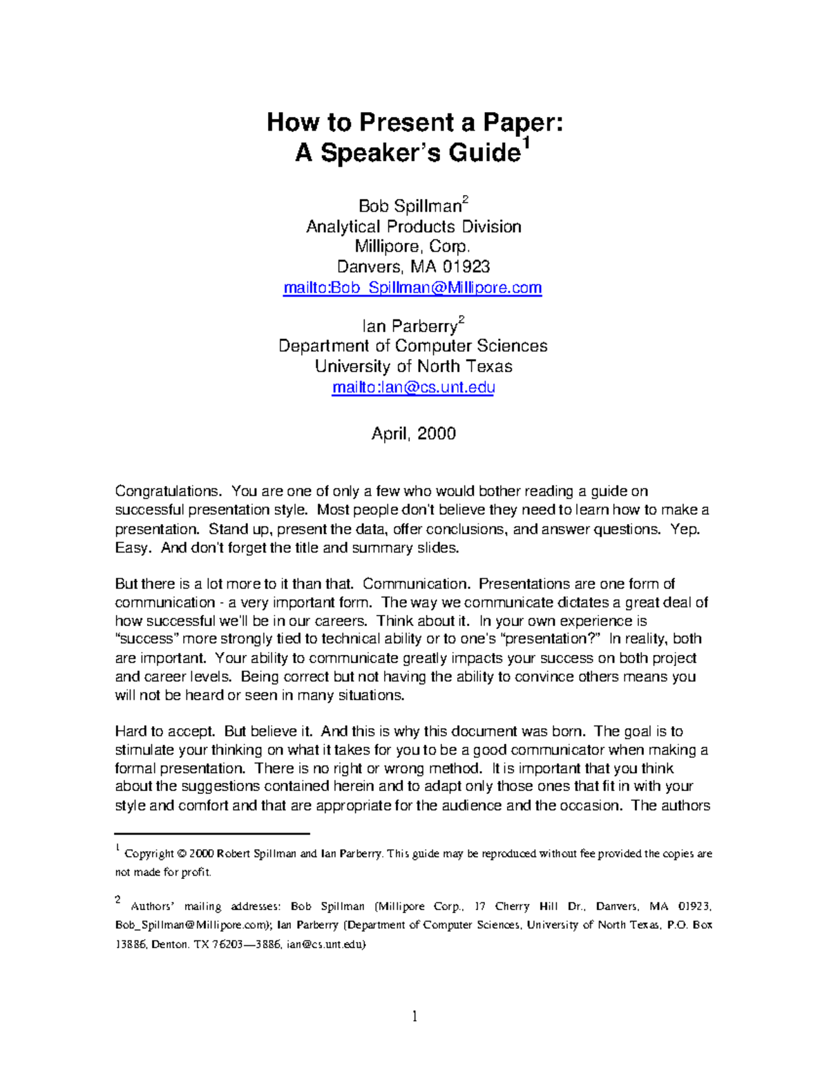 Presentation Guidelines3 - How to Present a Paper: A Speaker’s Guide 1 ...