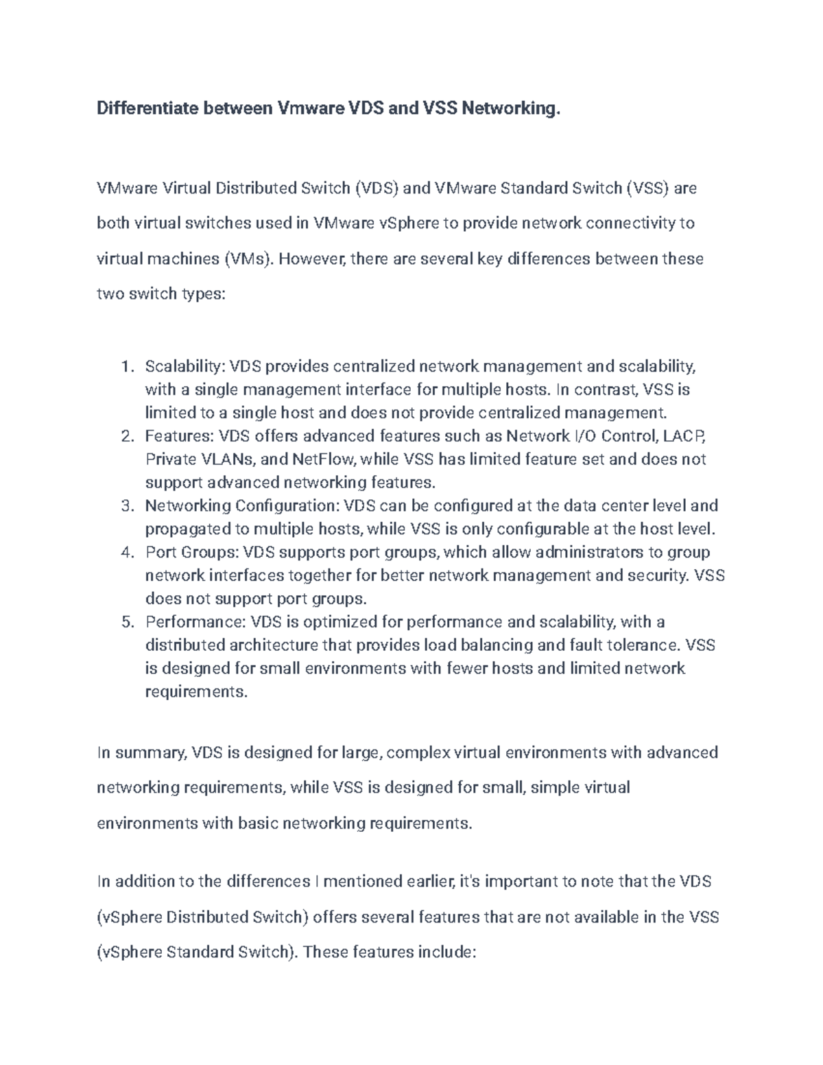 Differentiate Between Vmware Vds And Vss Networking Vmware Virtual Distributed Switch Vds