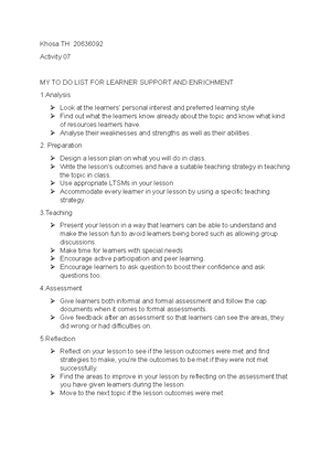 Mathematical Literacy Grade 10 Term 3 Week 1 2020 - Directorate ...