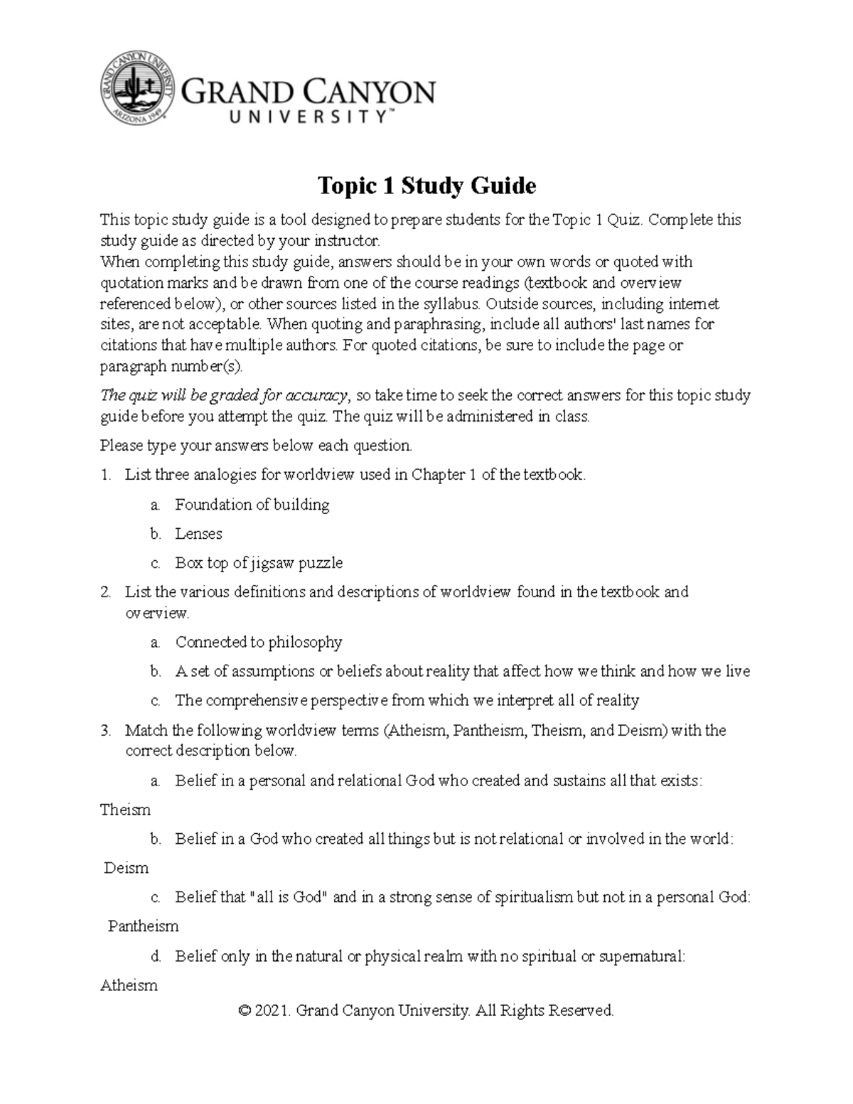 6CWV 101 301 RS T1Study Guide On Ground - Topic 1 Study Guide This ...