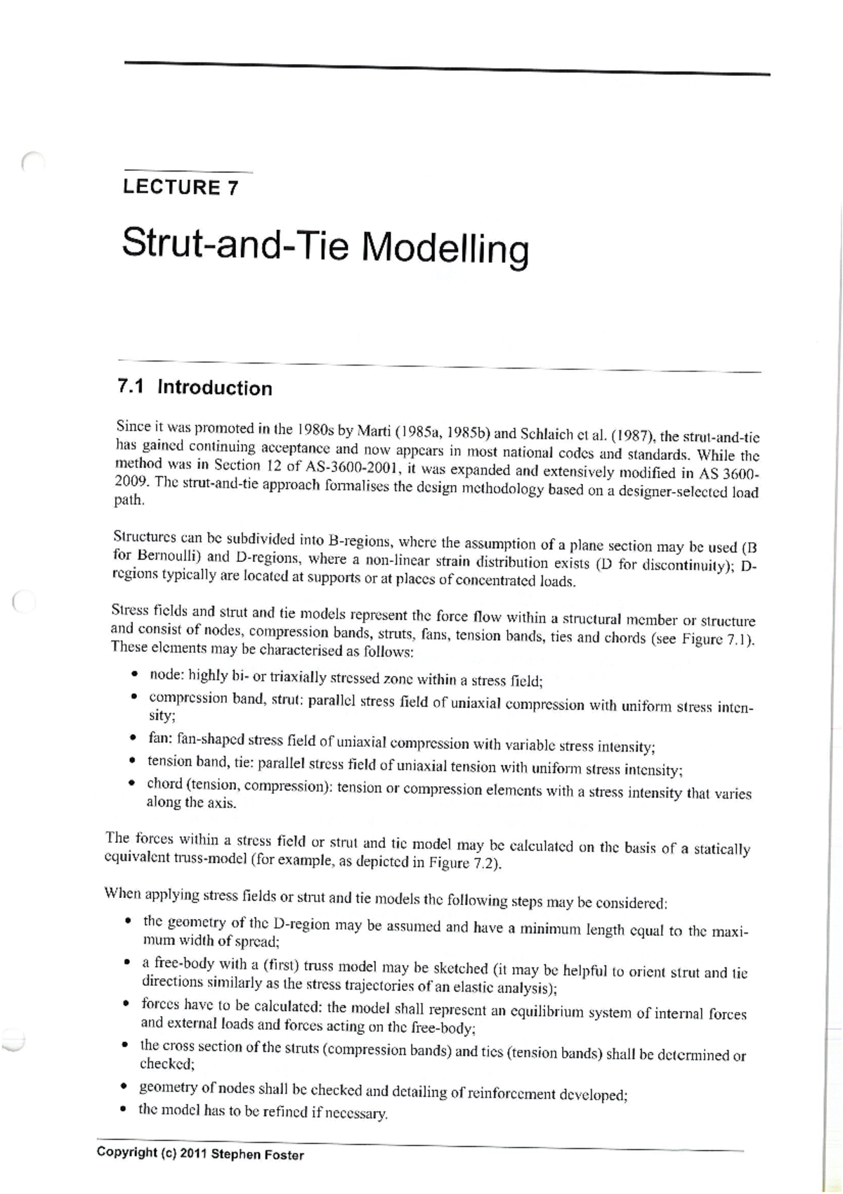 Strut and tie modelling - Structural Design 2 - Studocu