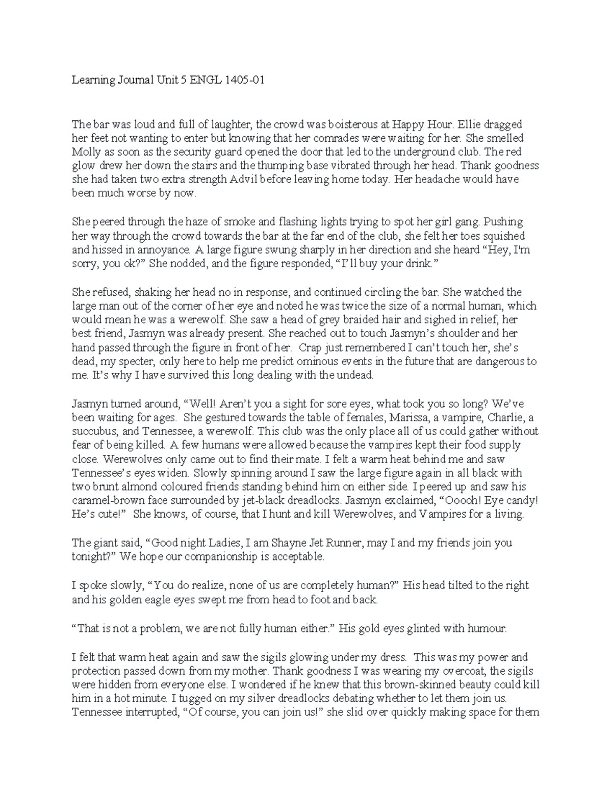 Learning Journal Unit 5 ENGL 1405-01 - Learning Journal Unit 5 ENGL ...