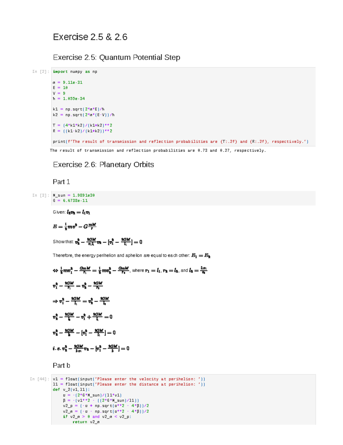 PH 295 Exercise 2.5 & 2 - The example to the assignment. - Exercise 2 ...