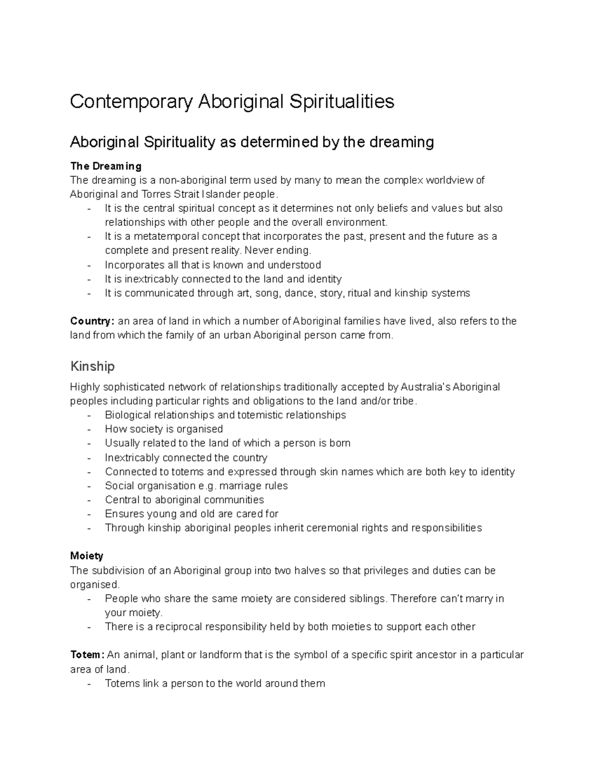 HSC SOR II - Aboriginal spirituality & 1945 to present - Contemporary ...