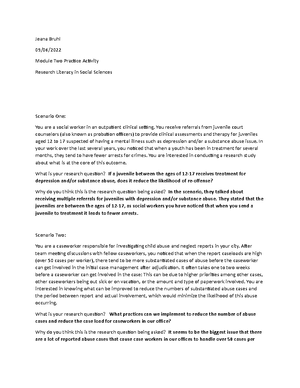 SCS 285 - Module 3 Practice Activity - 3-2 Practice Activity: Research ...