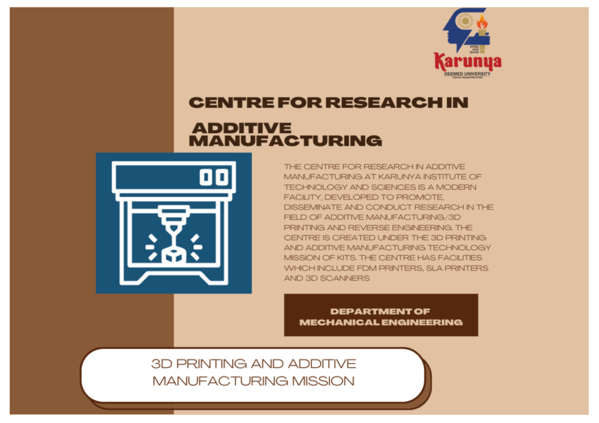 CRAM Brochure - THE DETAILS ABOUT THE CENTRE FOR RESEARCH IN ADDITIVE ...