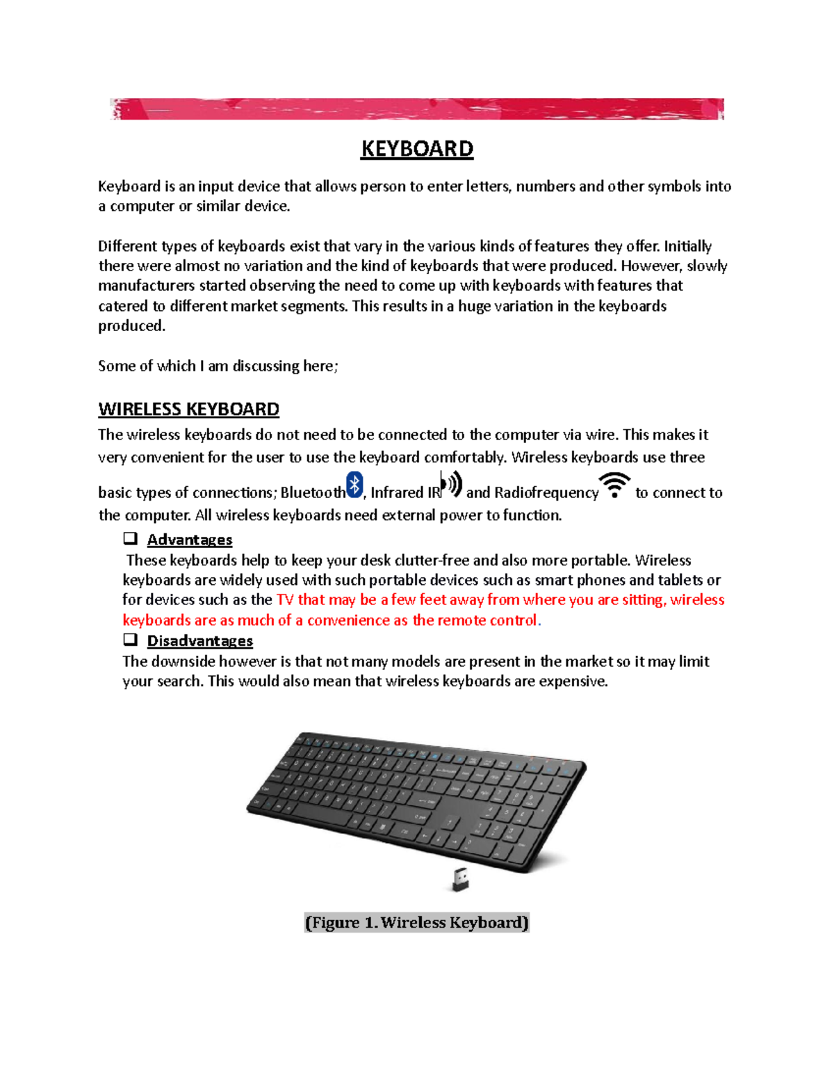 Fghgmjn - computer assignment - KEYBOARD Keyboard is an input device that allows person to enter ...