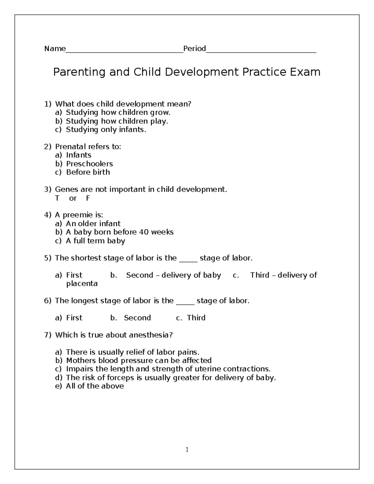 Child Developmentand Parenting Exam-1 - - Studocu