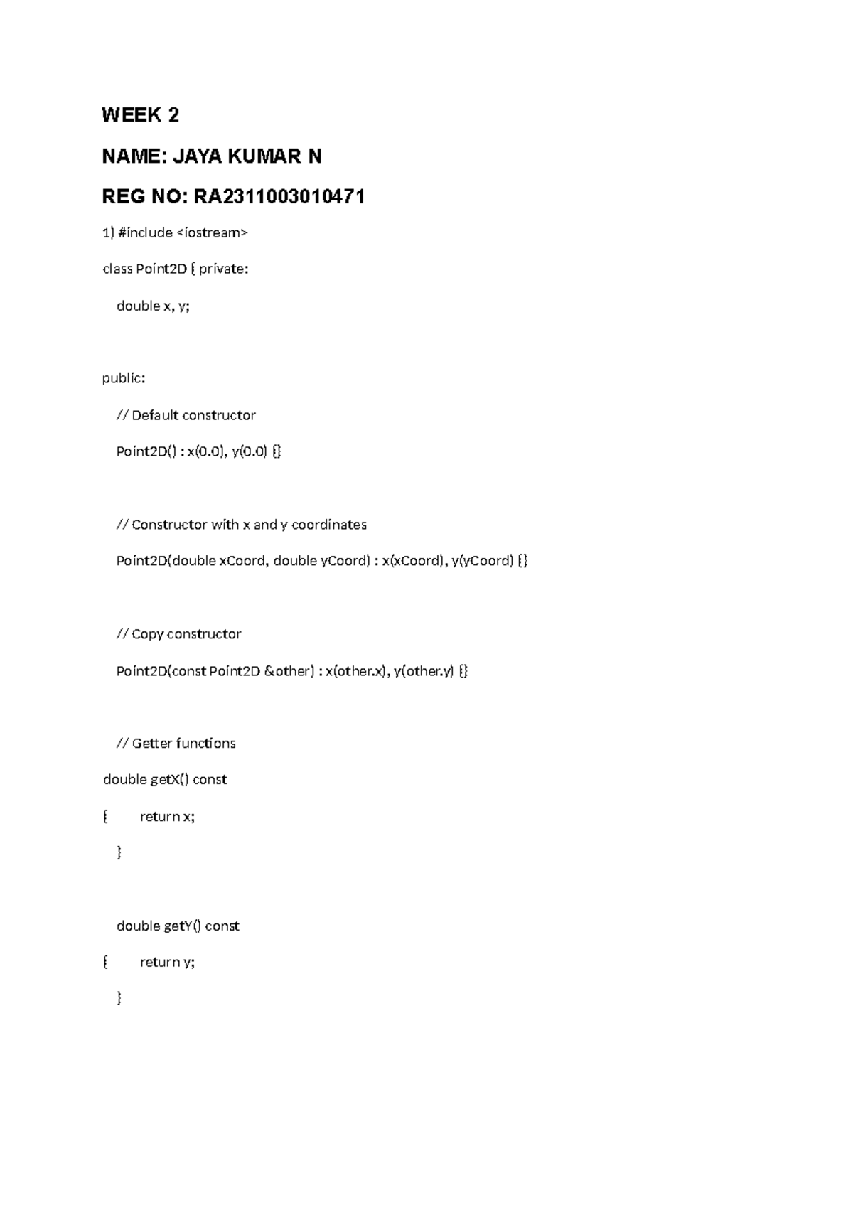 Jaya Kumar oodp week 2 - Summary Philosophy of Engineering - WEEK 2 NAME: JAYA KUMAR N REG NO ...