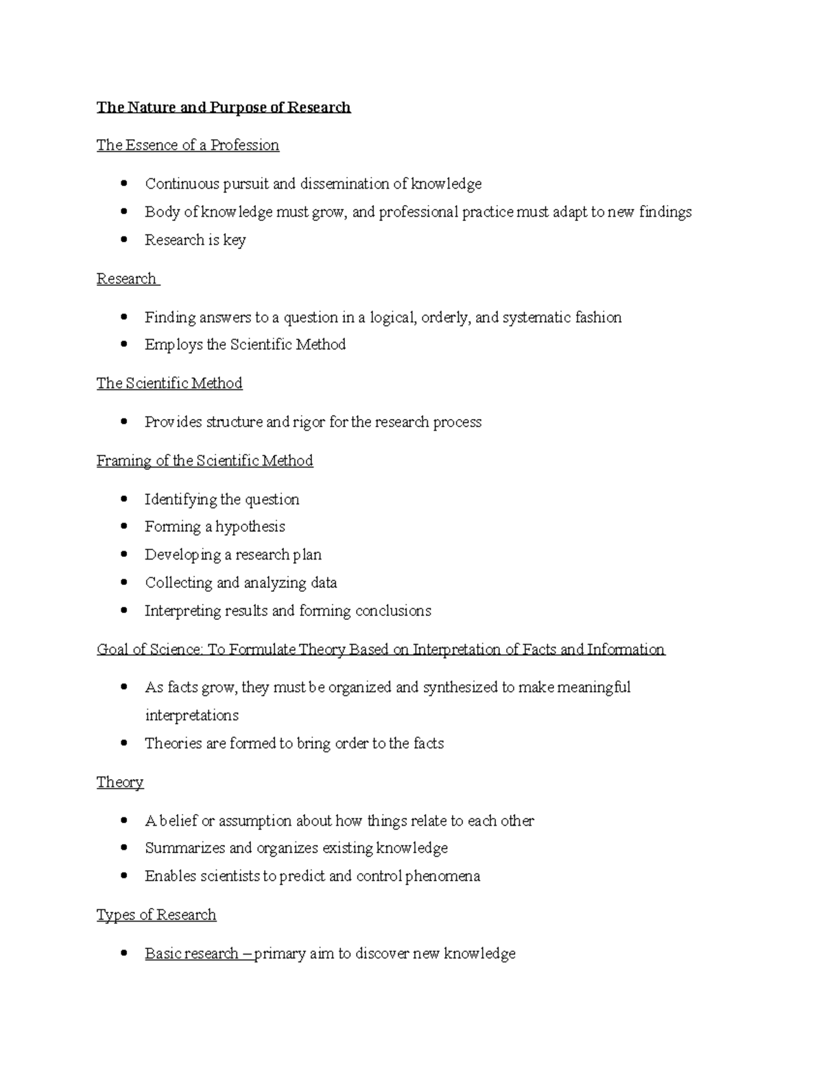 The Nature and Purpose of Research PP Notes - The Nature and Purpose of ...