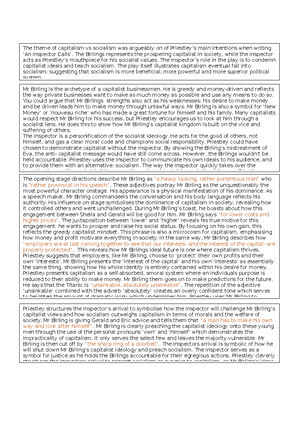 An Inspector Calls (AIC) Quote Bank - Characters: Eric “you killed her ...