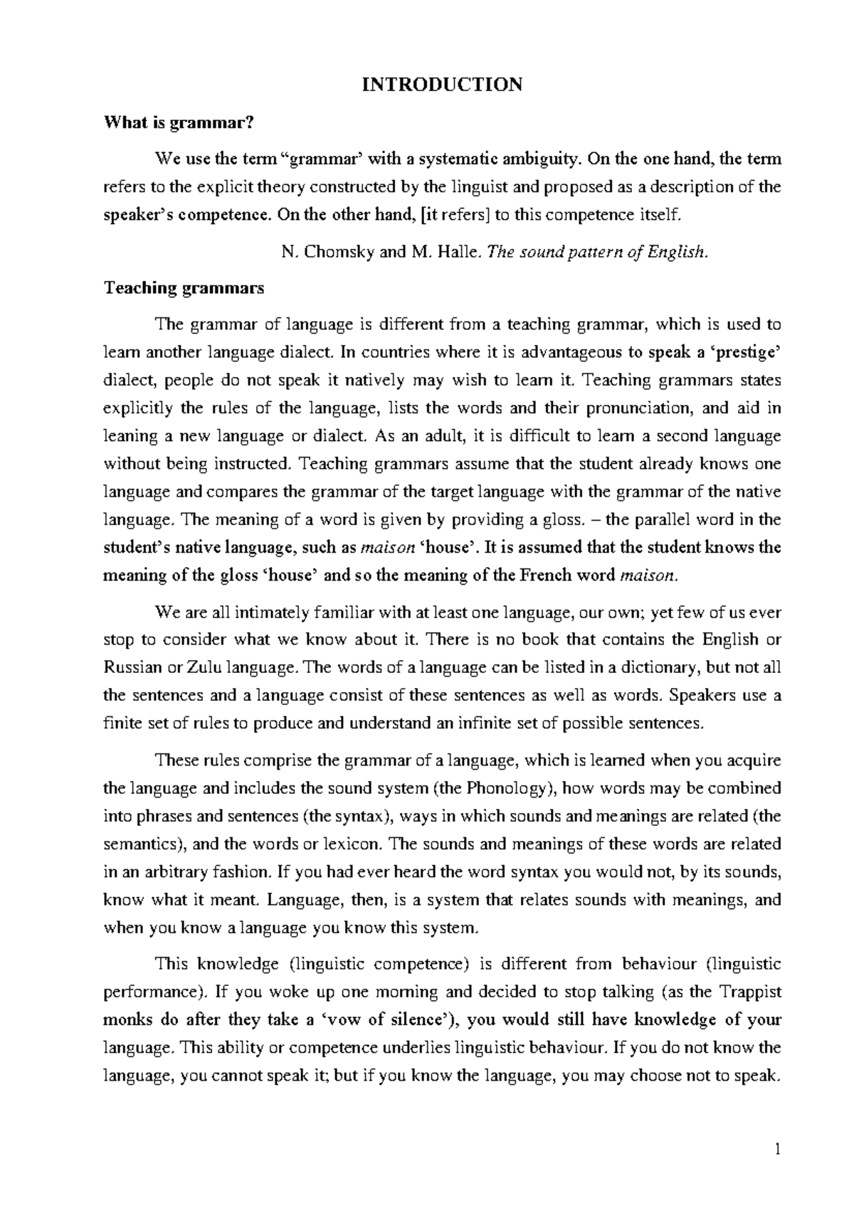 GT-NPNangcao 13 - ekjej - INTRODUCTION What is grammar? We use the term ...