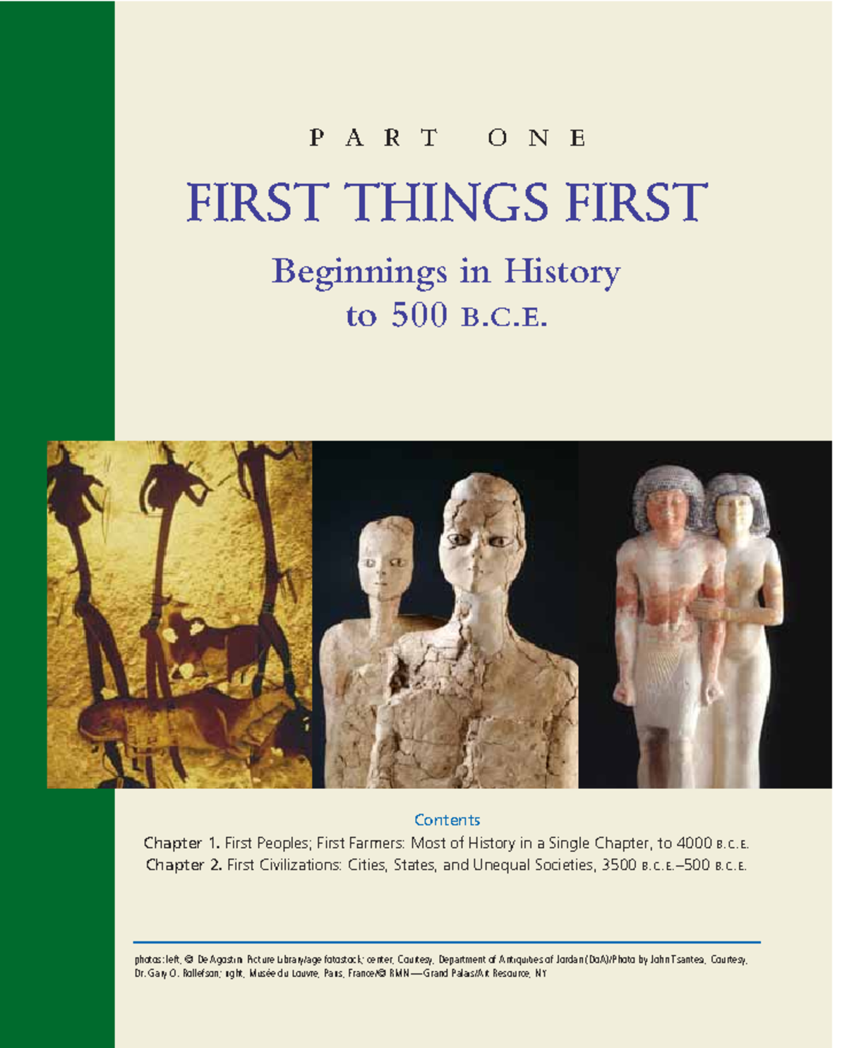 Part1 History - Contents Chapter 1. First Peoples; First Farmers: Most ...