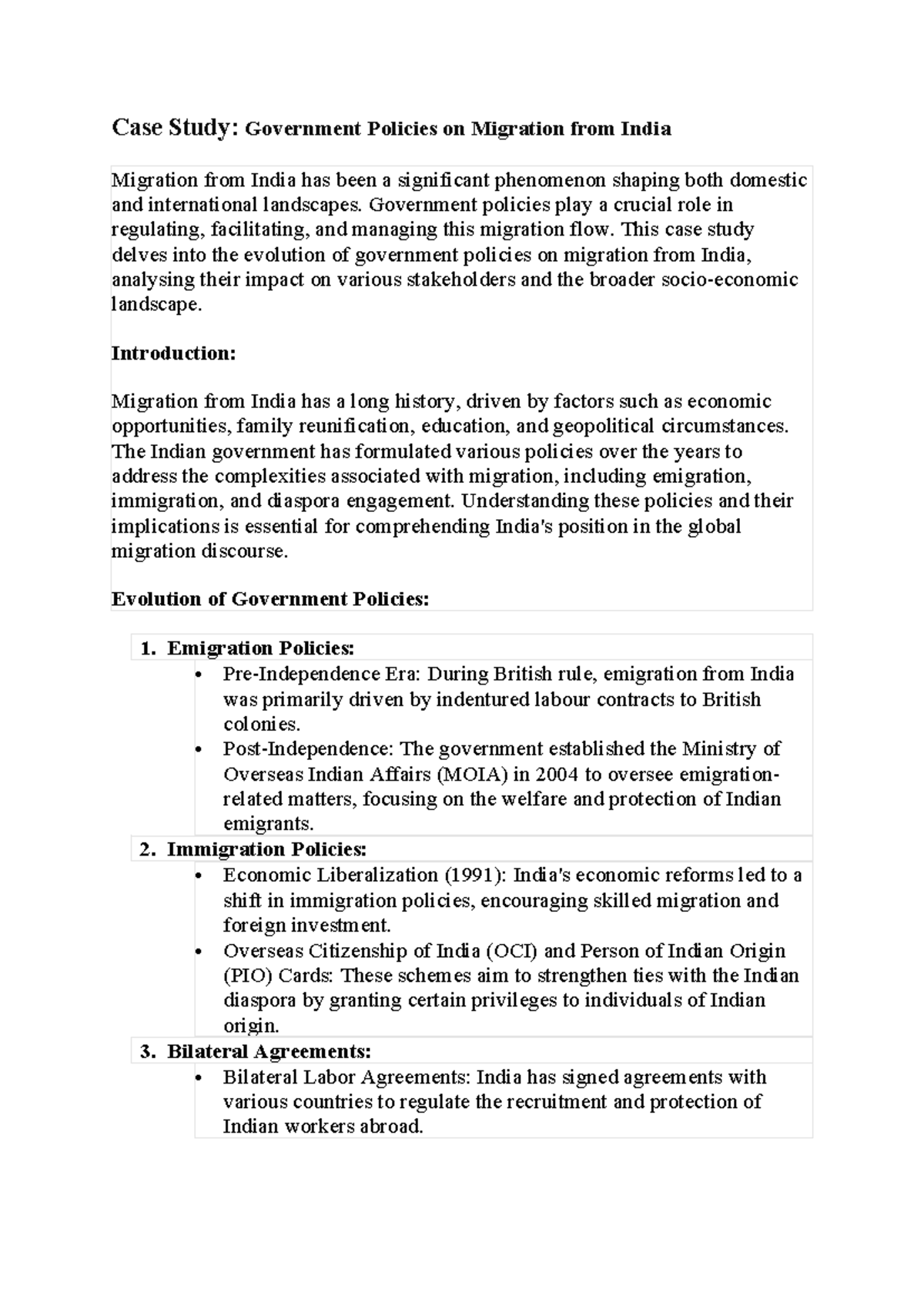 Case Study-9 (Geo) - case study - Case Study: Government Policies on ...