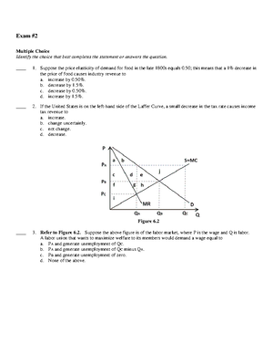 ECON 2200 Exam 3 - Professor: Jason Rudbeck - ECON 2200: Exam 3 Chapter ...