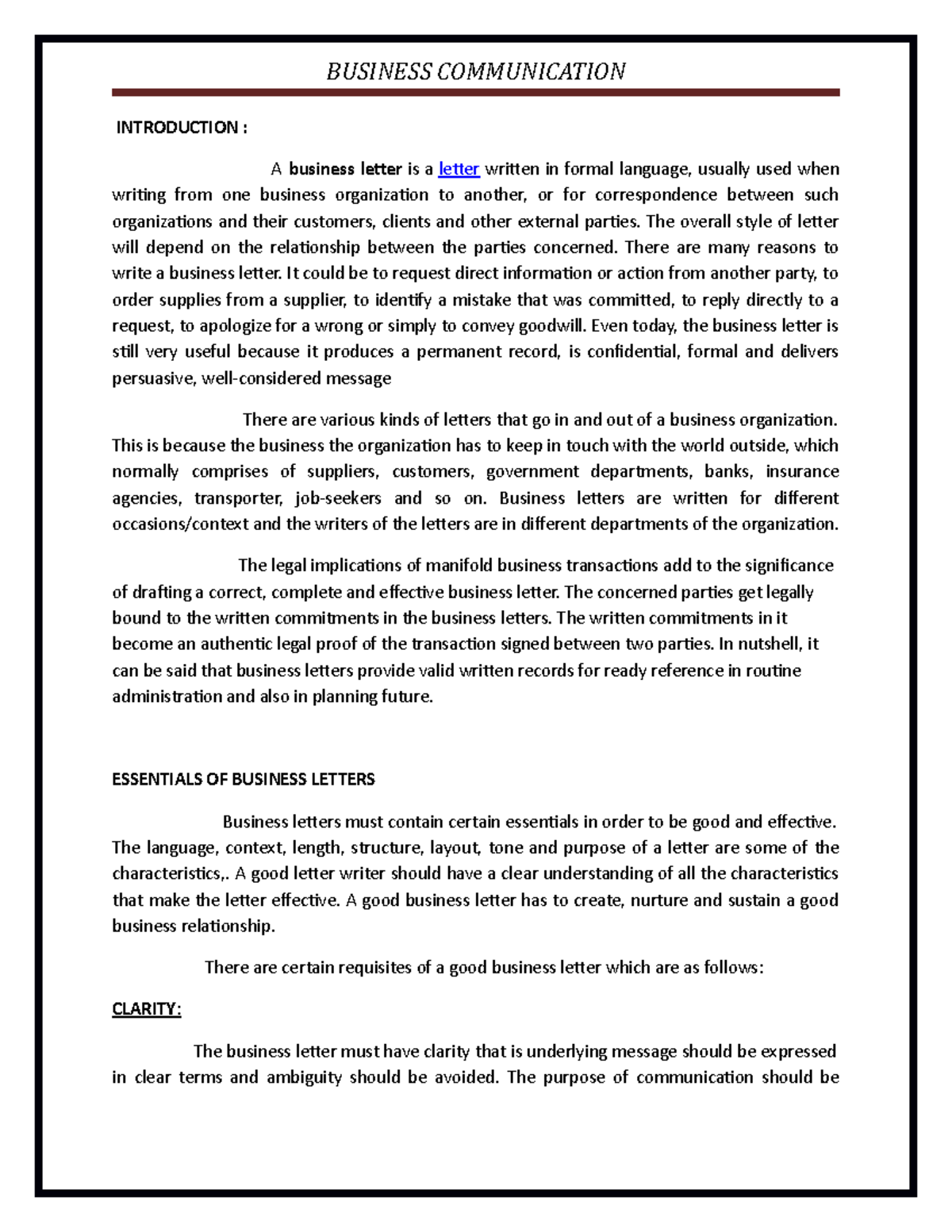 Business Communication - Studocu