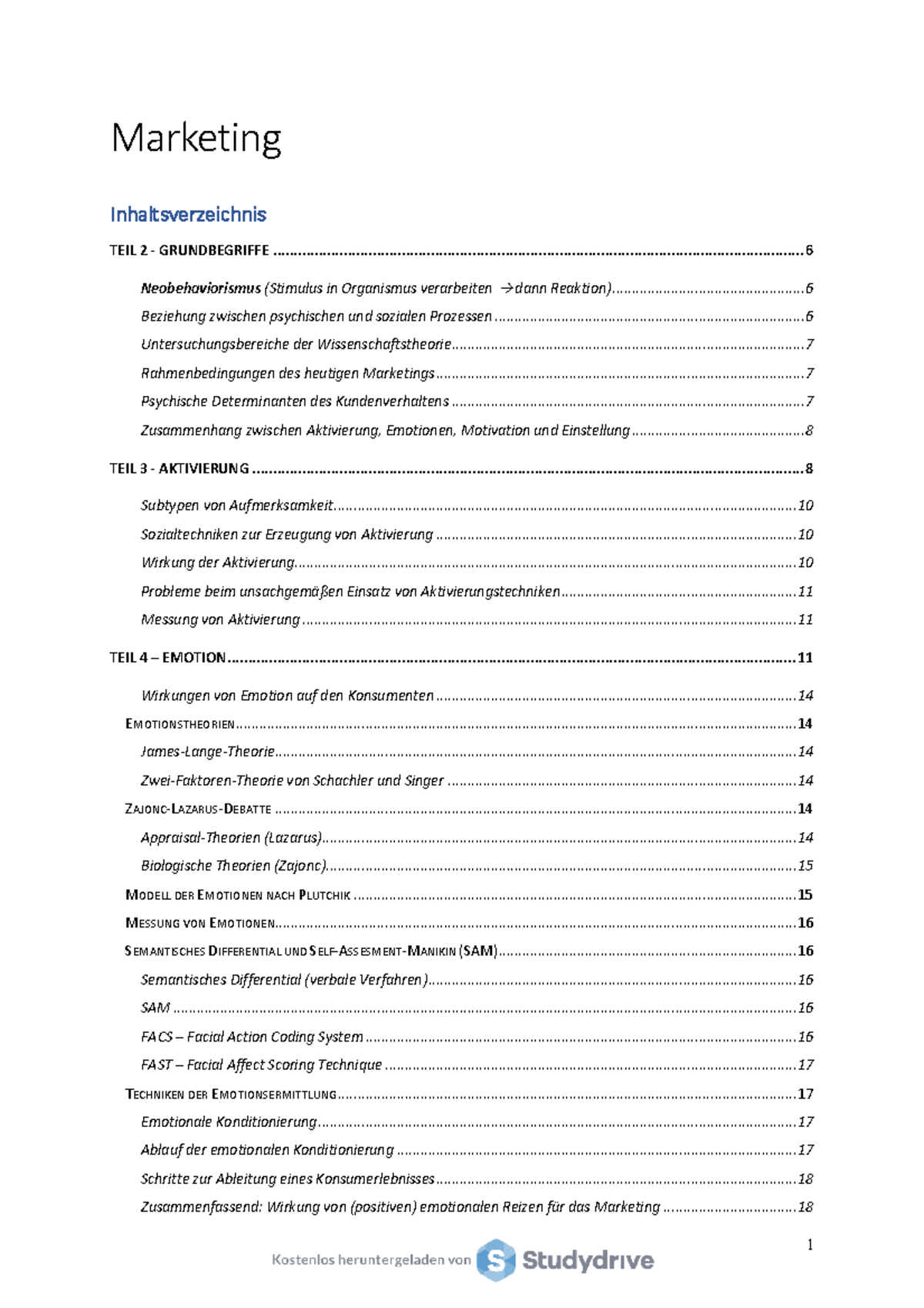 Marketing Zusammenfassung - Warning: TT: undefined function: 32 Marketing TEIL 2 - GRUNDBEGRIFFE ...