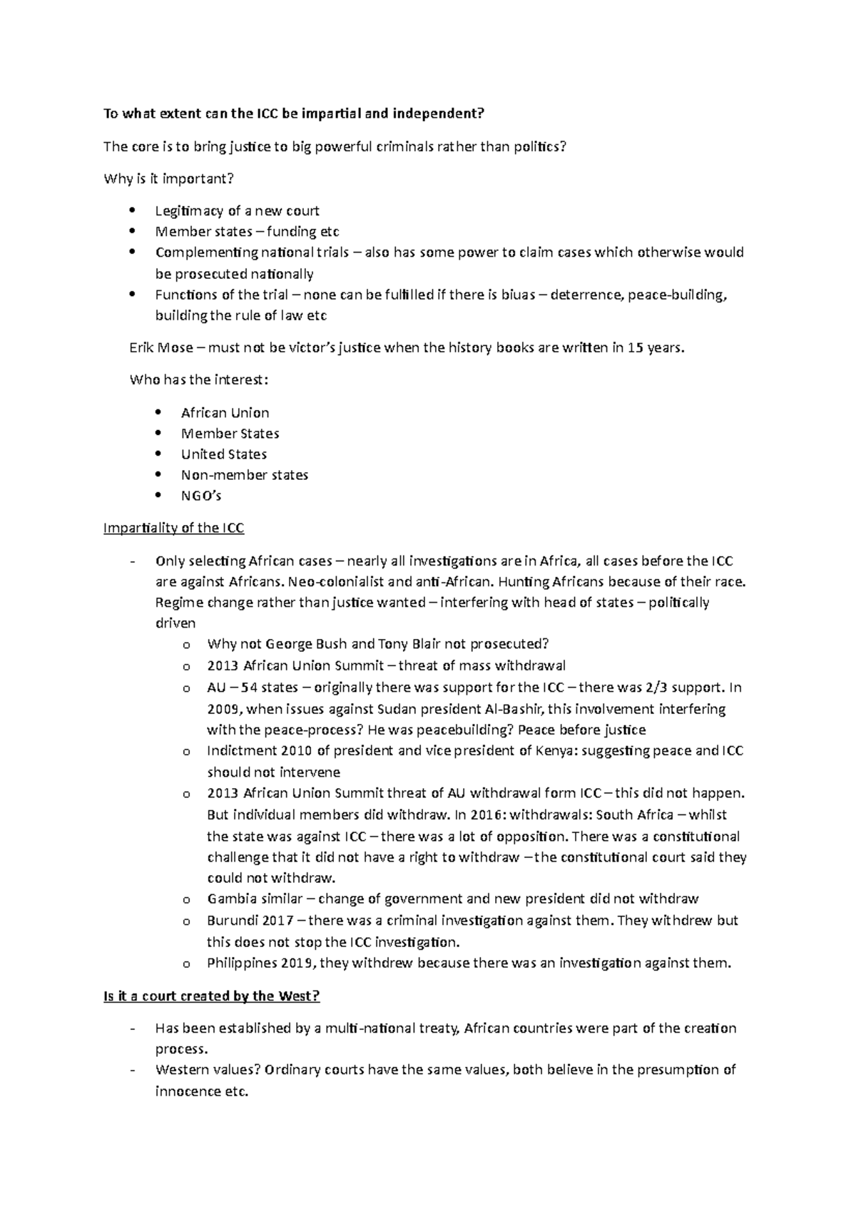 Lecture 9 - ICC Independence and Impartiality - To what extent can the ...