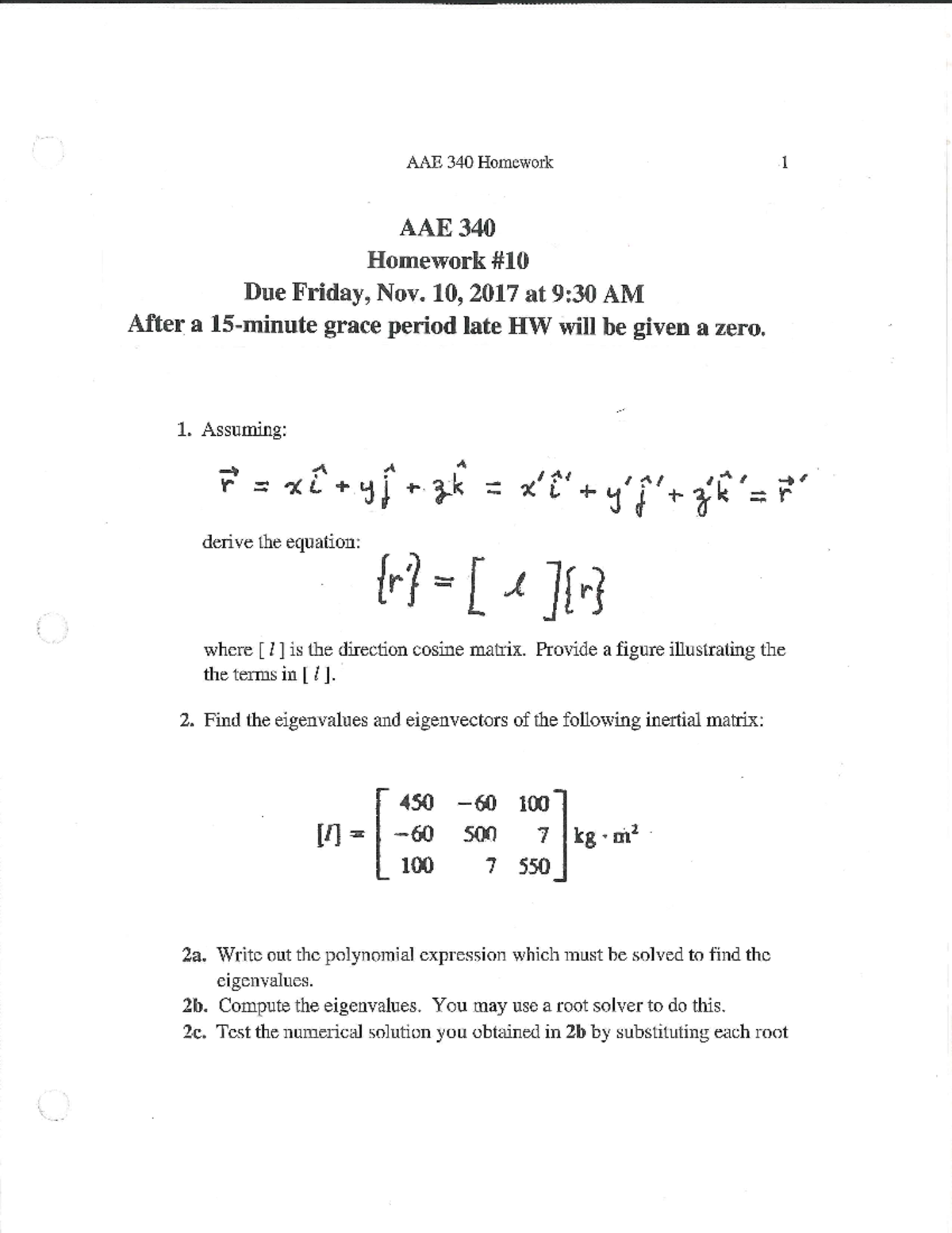 Aae340 Homework 10 - AAE 34000 - Studocu