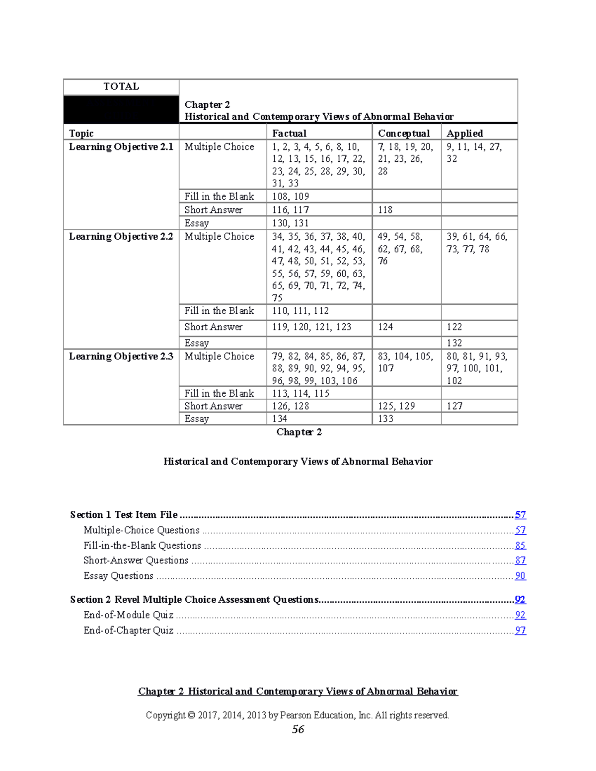 Butcher final test banks for the exam - Chapter 2 Historical and ...