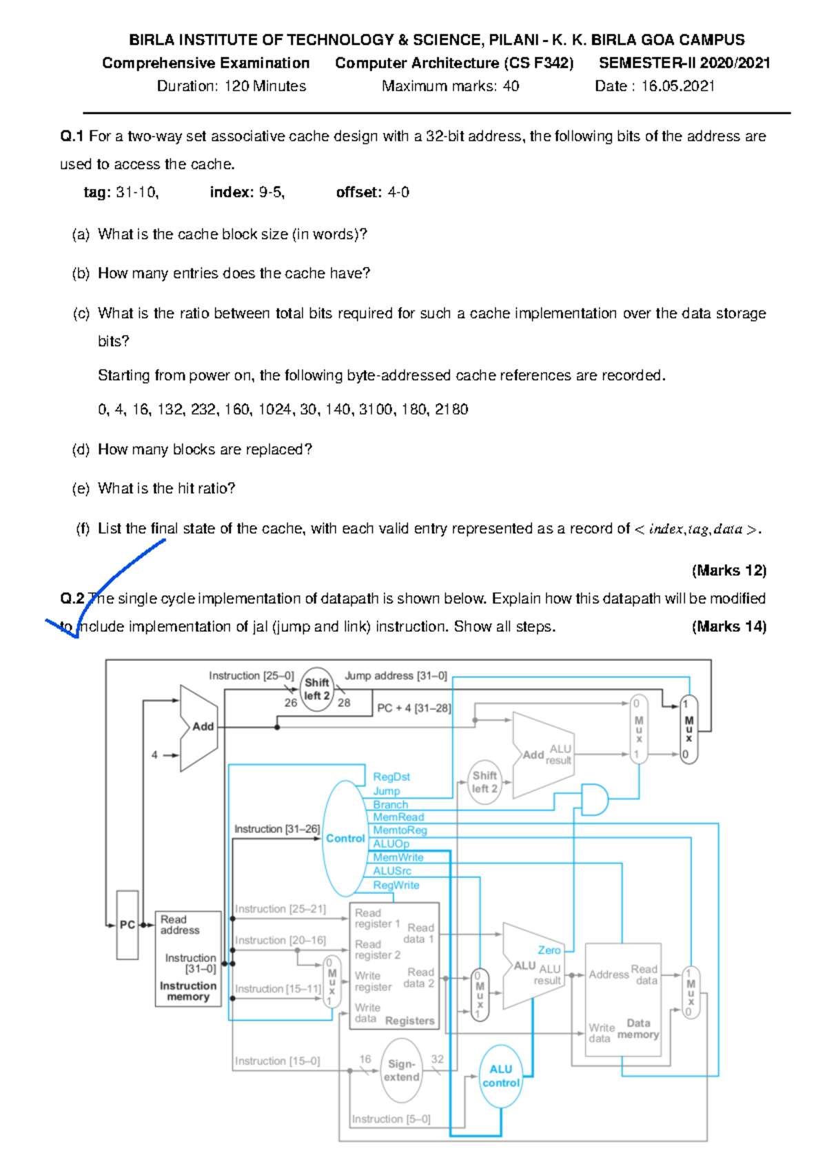 20-21 Compre - BIRLA INSTITUTE OF TECHNOLOGY & SCIENCE, PILANI - K. K ...