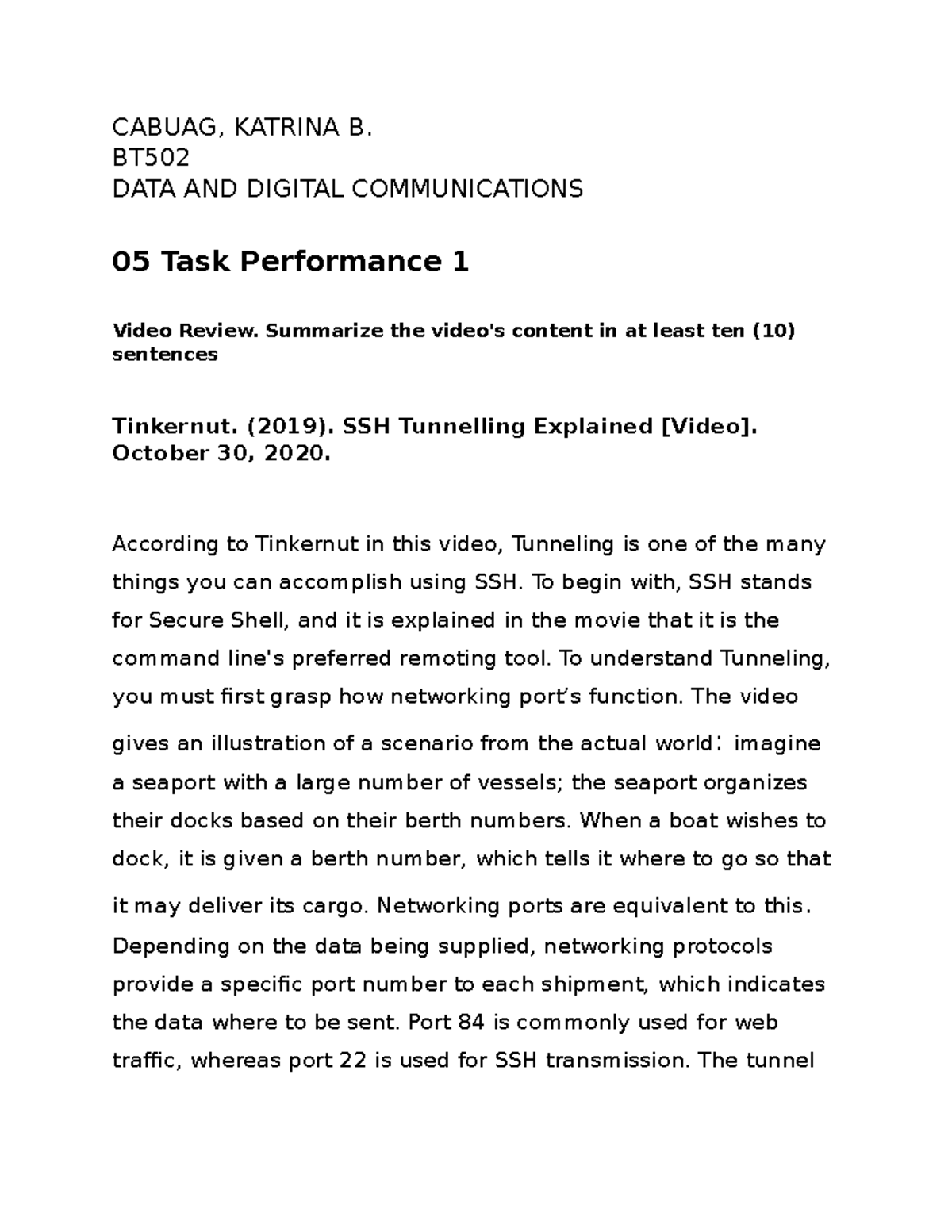 05 Taskperformance 1 Datacom - CABUAG, KATRINA B. BT DATA AND DIGITAL ...