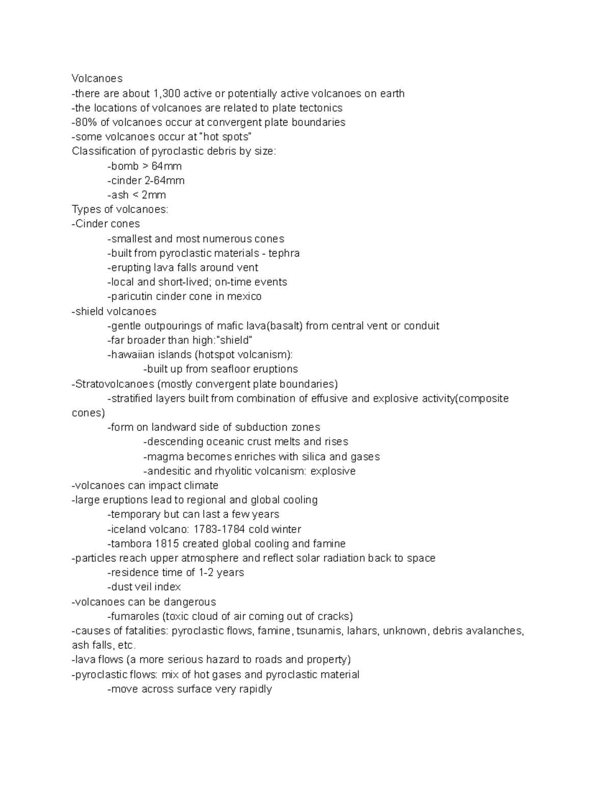Geol 102 notes 2/10 - Volcanoes -there are about 1,300 active or ...