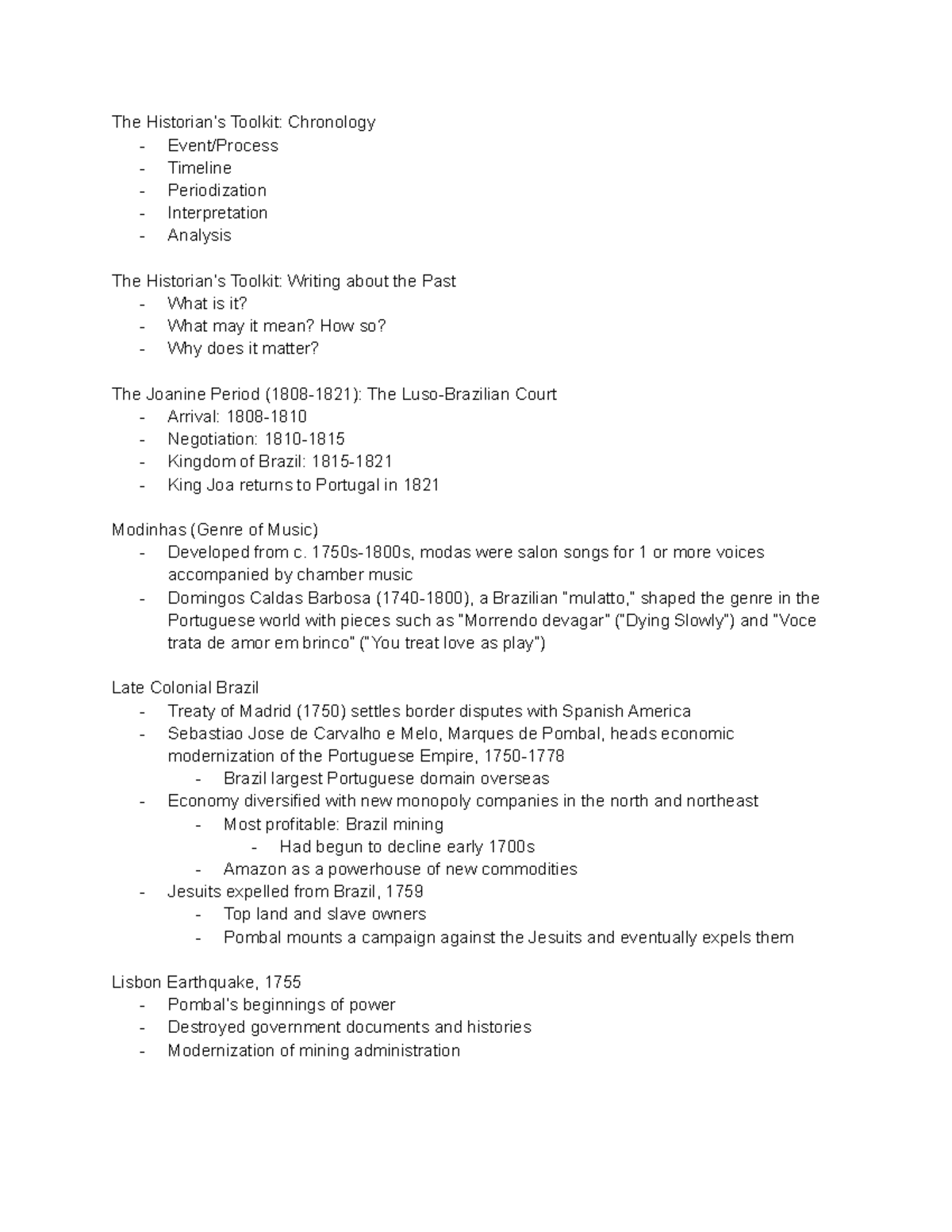 HIS 163B: Lecture 2 - The Historian’s Toolkit: Chronology - Event ...