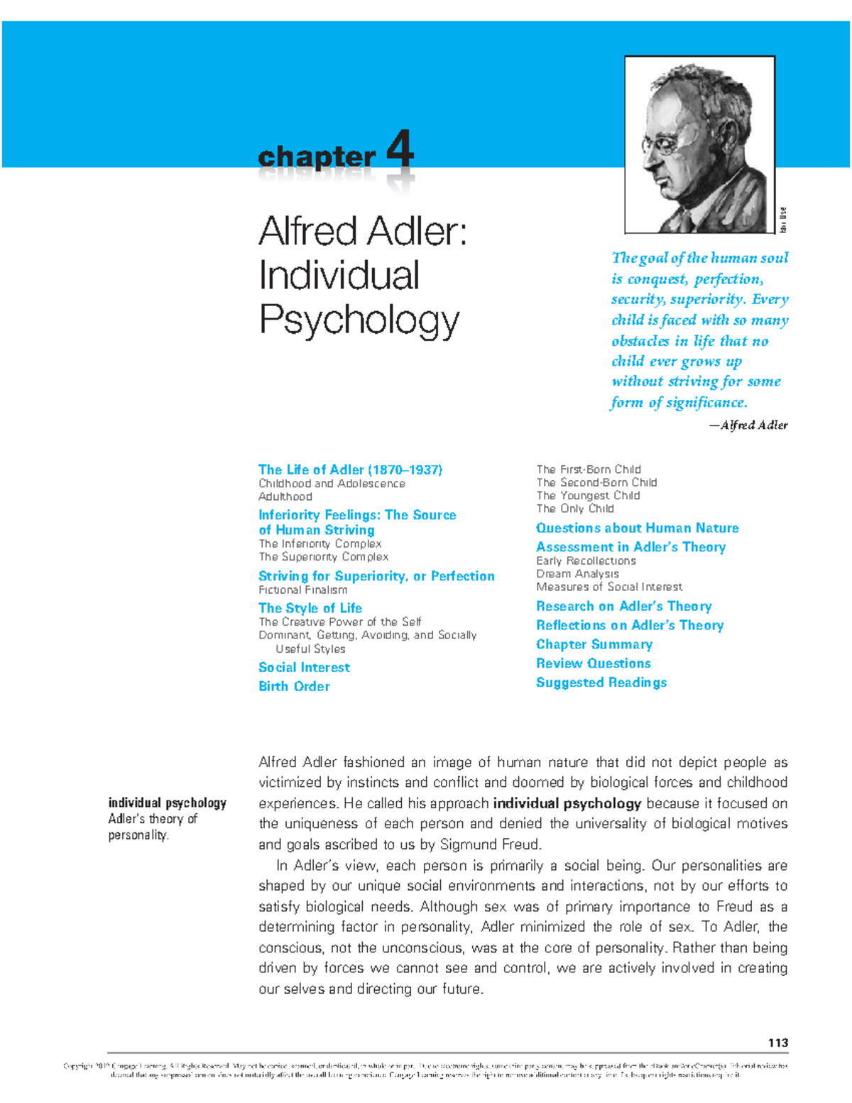 Adler-Individual Psychology - chapter 4 Alfred Adler: Individual ...