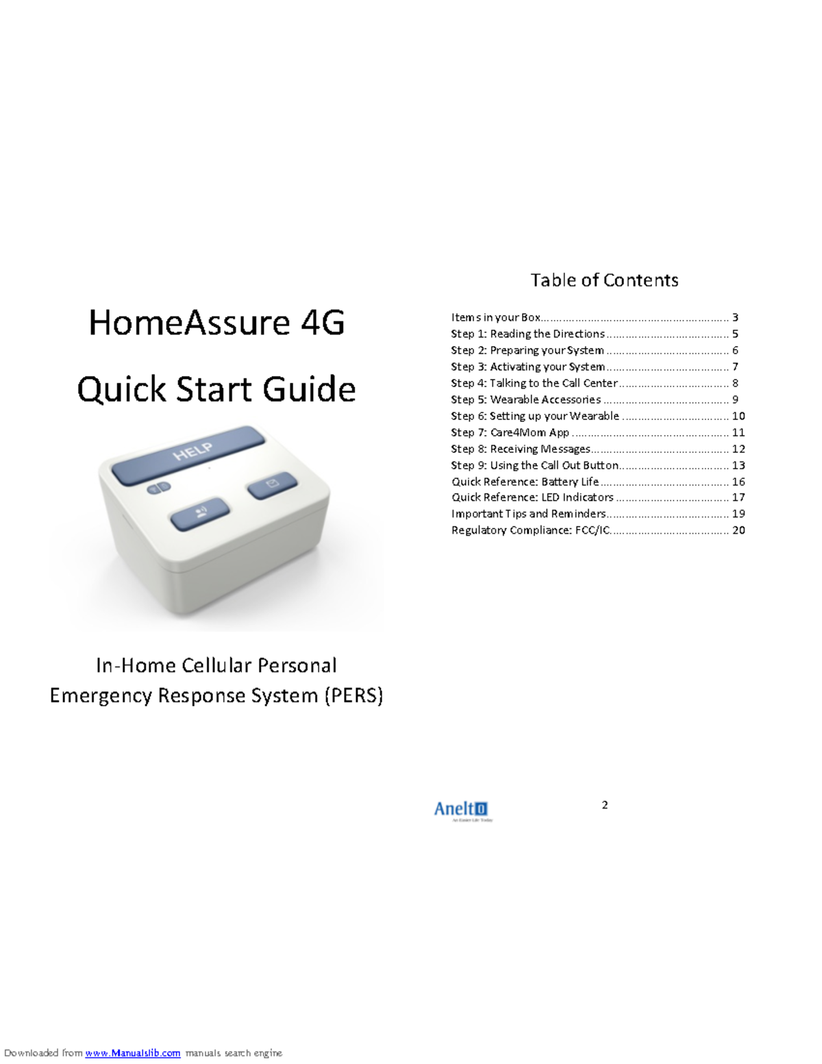 Homeassure 4g - ccc - HomeAssure 4G Quick Start Guide In-Home Cellular ...